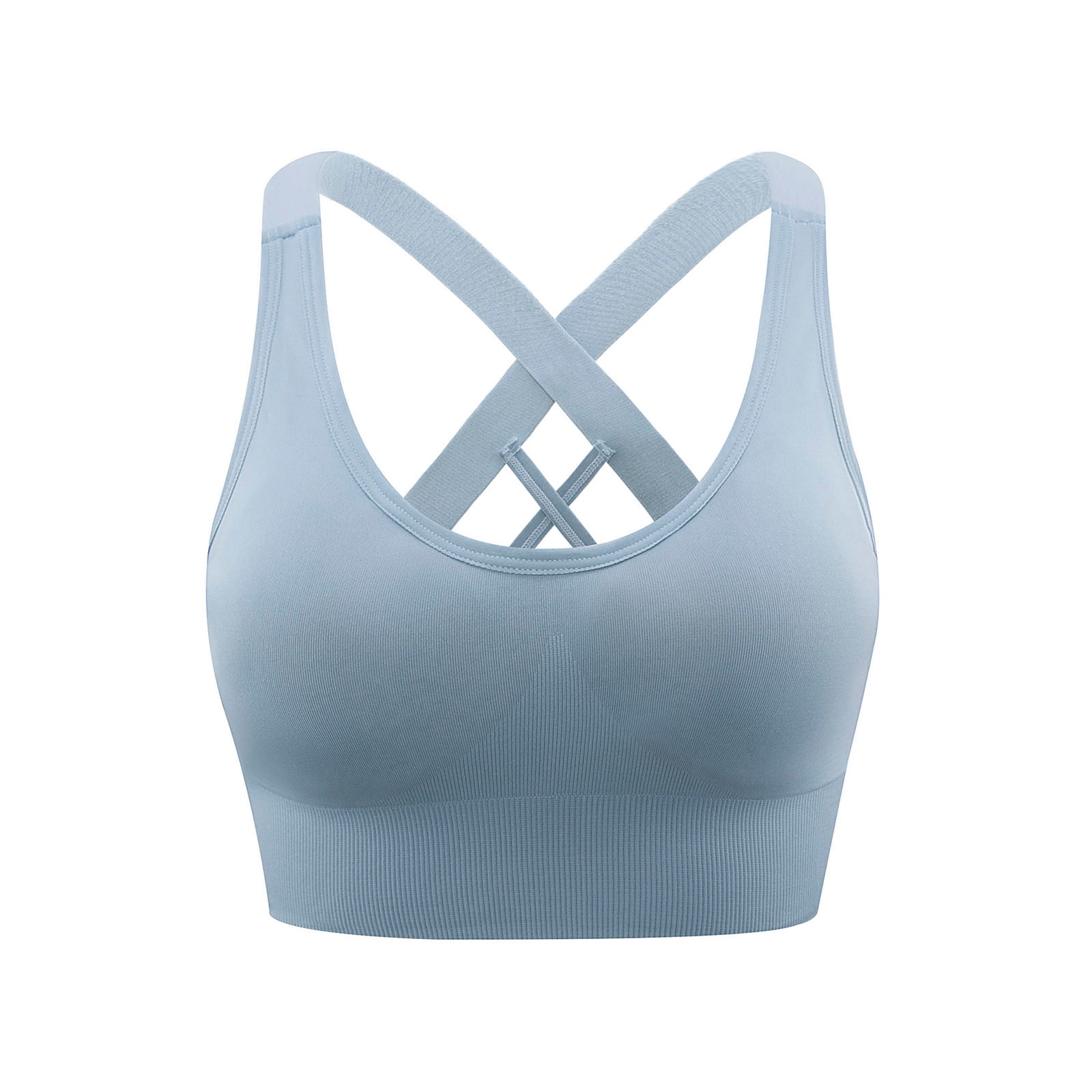 Rewenti Sports Bra Wireless Bras Women Wireless Anti-sagging Front Zip ...