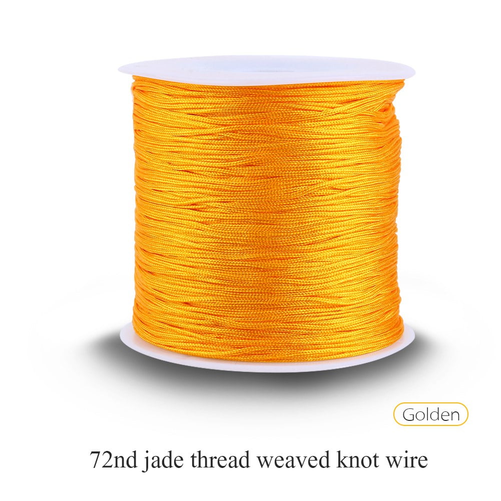 Rewera 100M x 0.8mm Nylon Chinese Knot Cord Rattail Macrame Shamballa ...