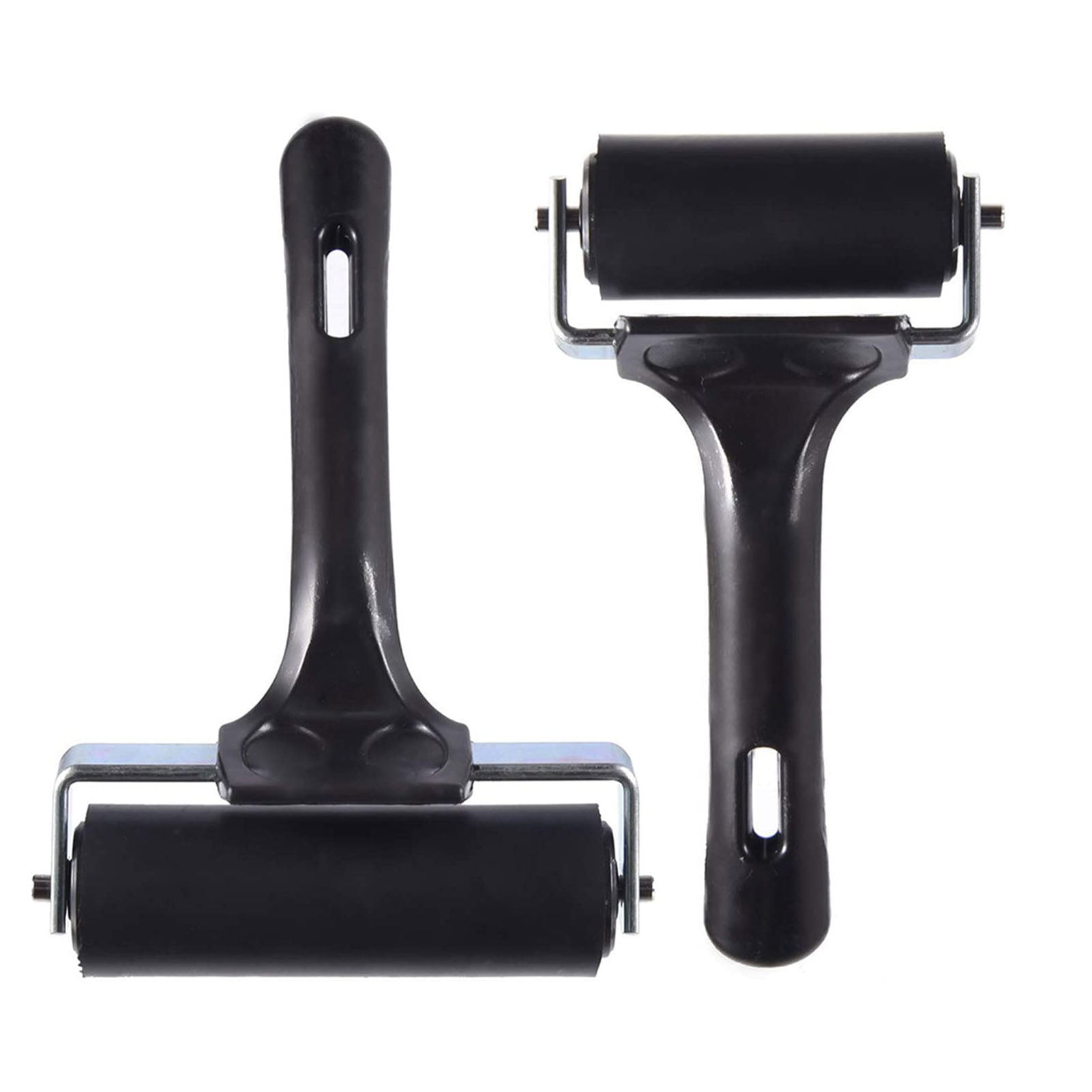 Rewera 2PCS Brayer Roller 6cm Sturdy Rubber Hand Roller Stamping Tool ...