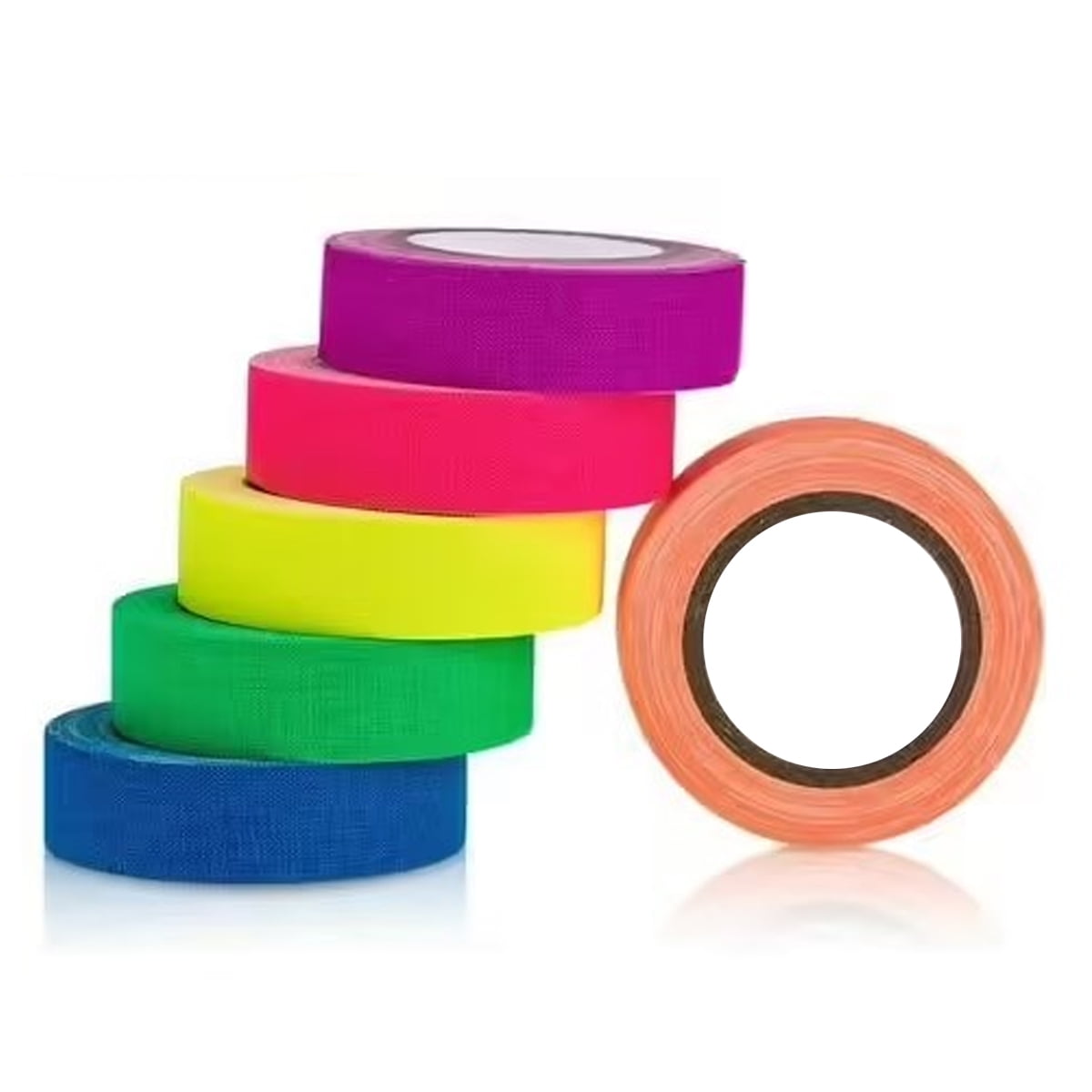 Rewera 6 Colors Neon Gaffer Cloth Tape, UV Blacklight Glow In The Dark ...
