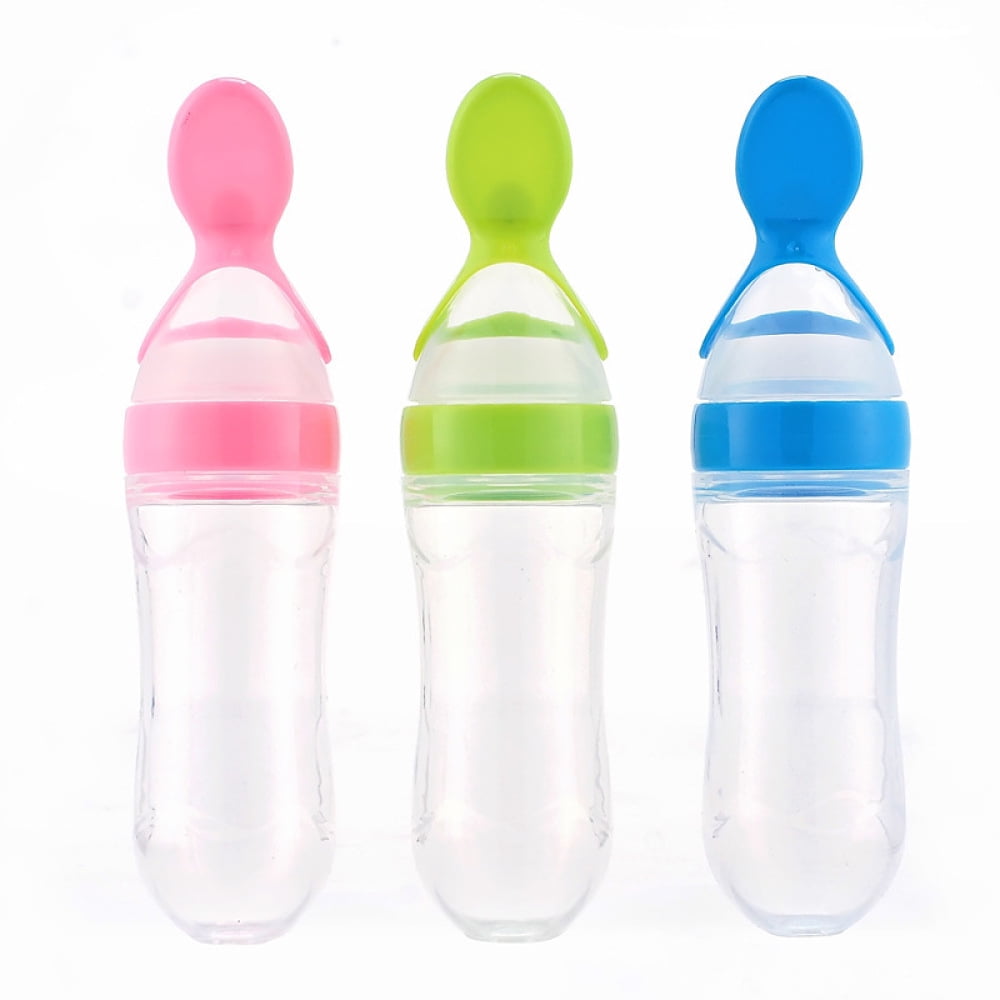 Rewera Baby Feeding Spoon Silicone Squeeze Spoon Rice Grain Vegetables ...