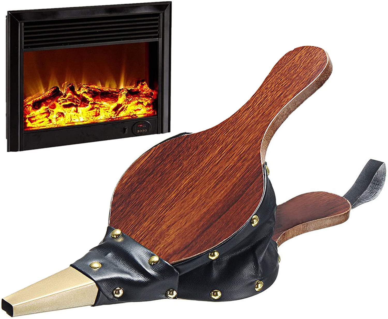 Rewera Fireplace Bellows Vintage Wood Blower Indoor Fireplace Bellows ...