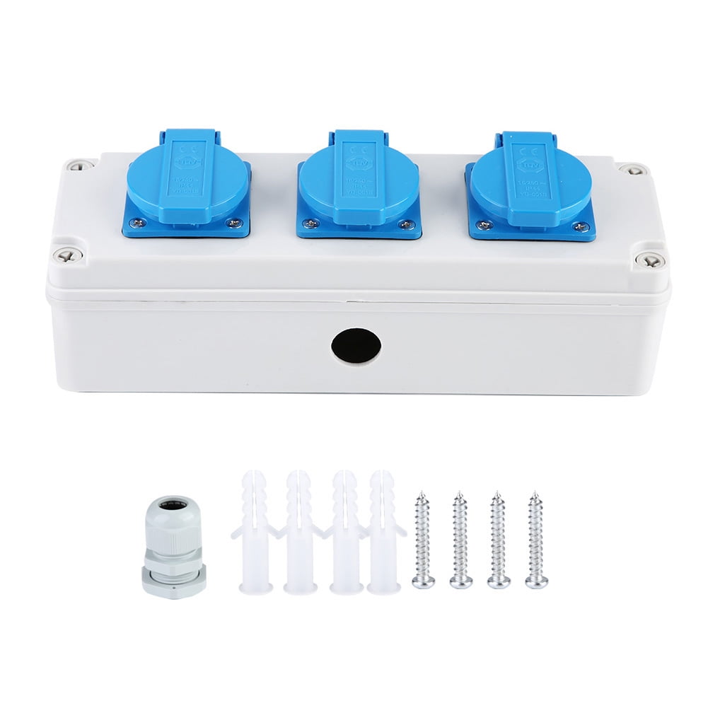 Rewera IP54 Waterproof Outlet Plug Adapter Socket with Cover (GB Plug ...