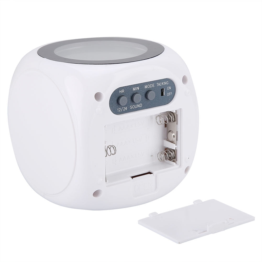 Rewera LCD Projection LED Display Time Digital Alarm Clock Talking ...