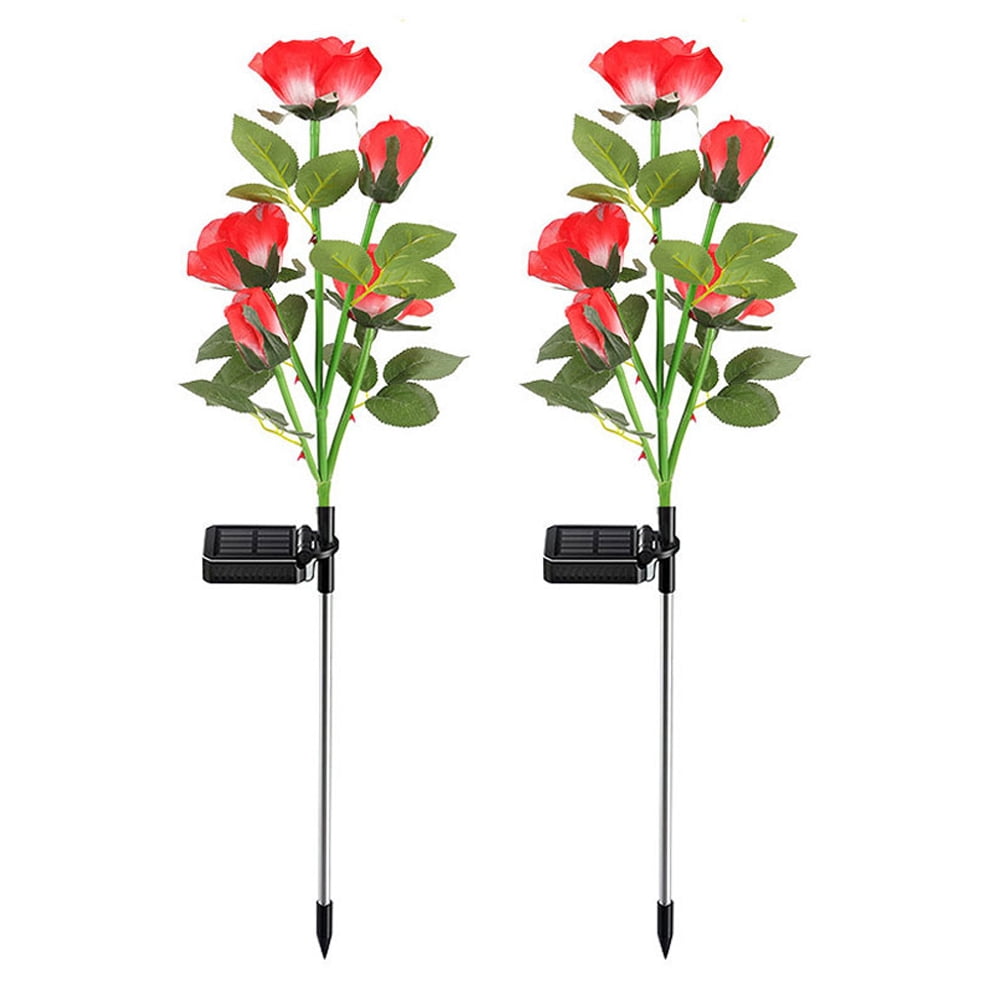 Rewera Solar Lights Outdoor, Solar Flowers Garden Lights Outdoor ...