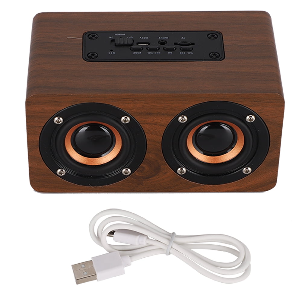 Rewera W5C Wooden Bluetooth Speaker Multi-Function Clock Alarm Clock ...