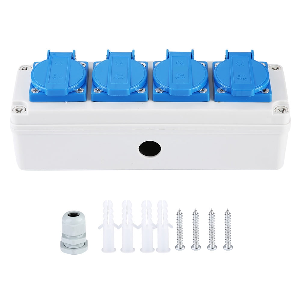 Rewera Waterproof UK Standard Electrical Power Sockets Four Gang ...