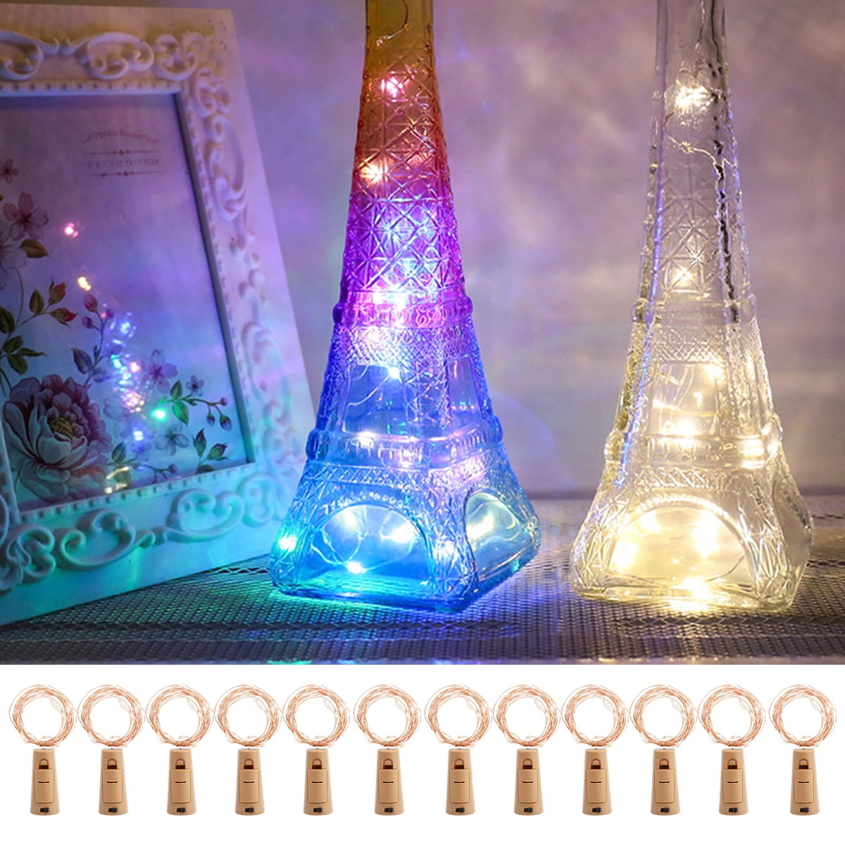 Rewera Wine Bottle Lights with Cork, Fairy String Lights, Mini Wire ...