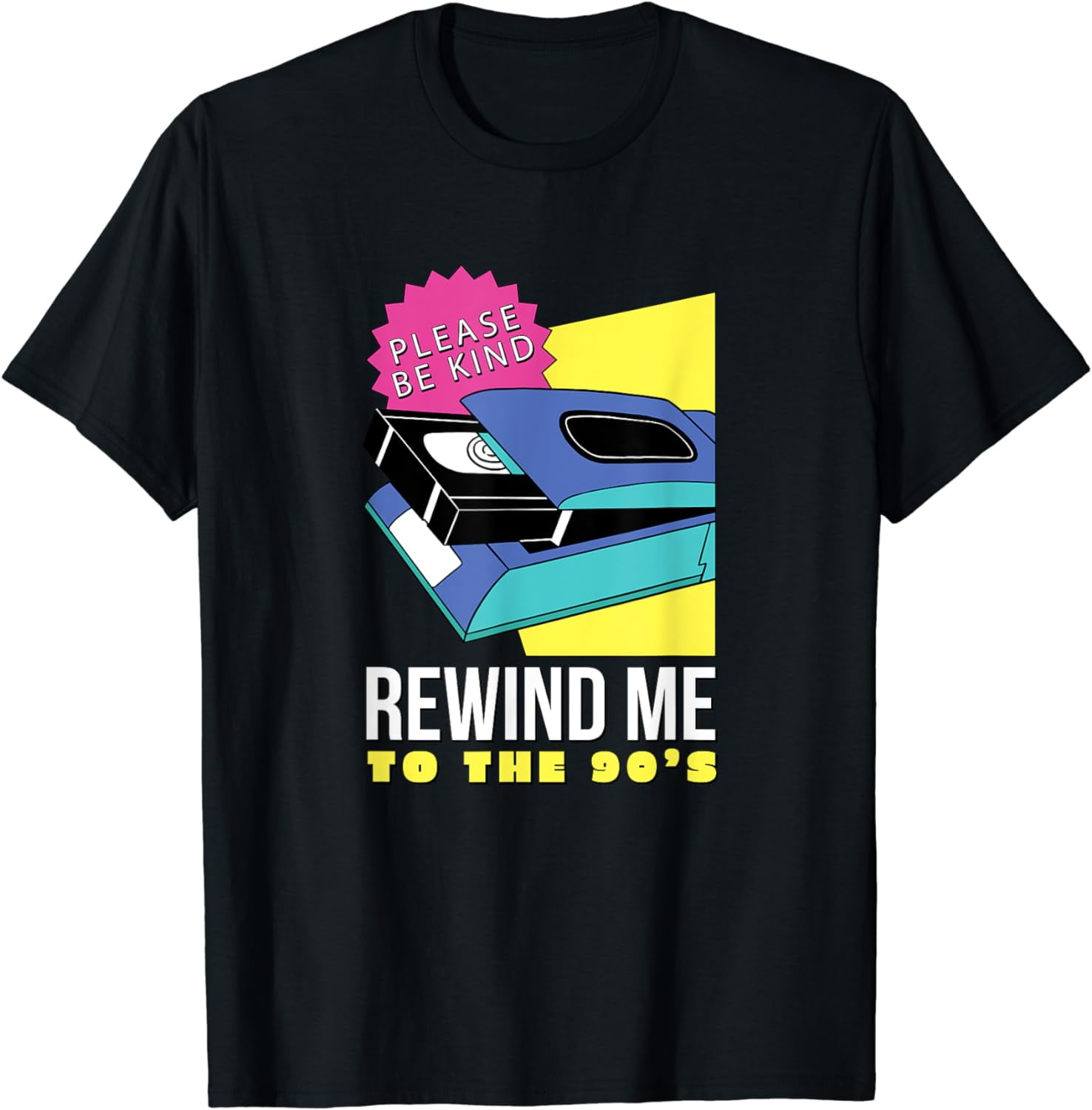 Rewind Me to the 90s Cool Retro Video Tape Graphic T-Shirt - Walmart.com