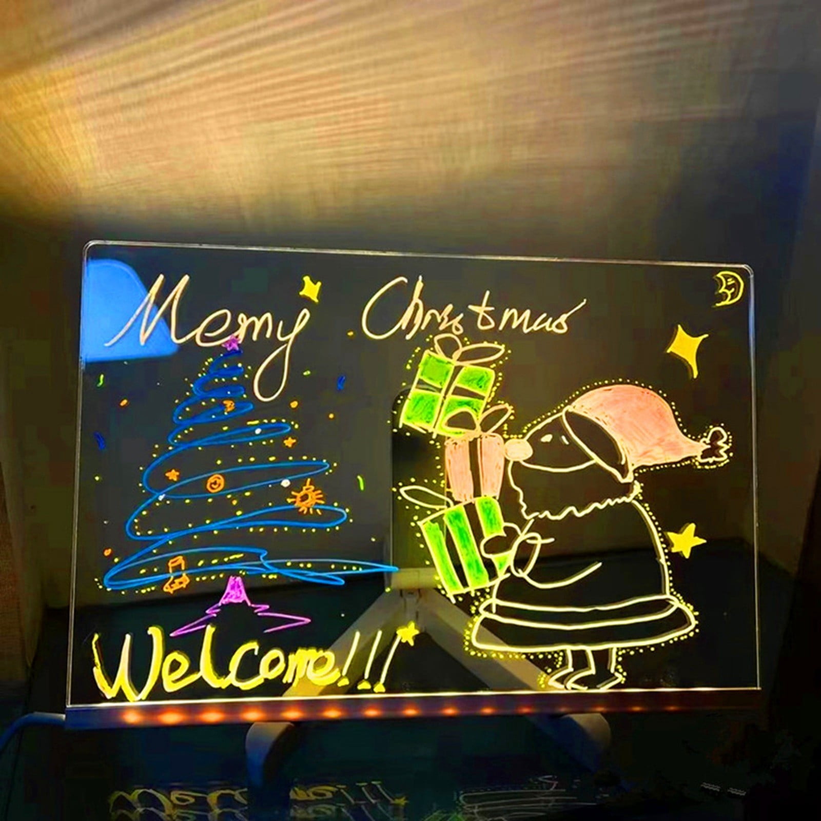 Rewritable Acrylic Message Board, LED Note Board with Colors, 2024 ...