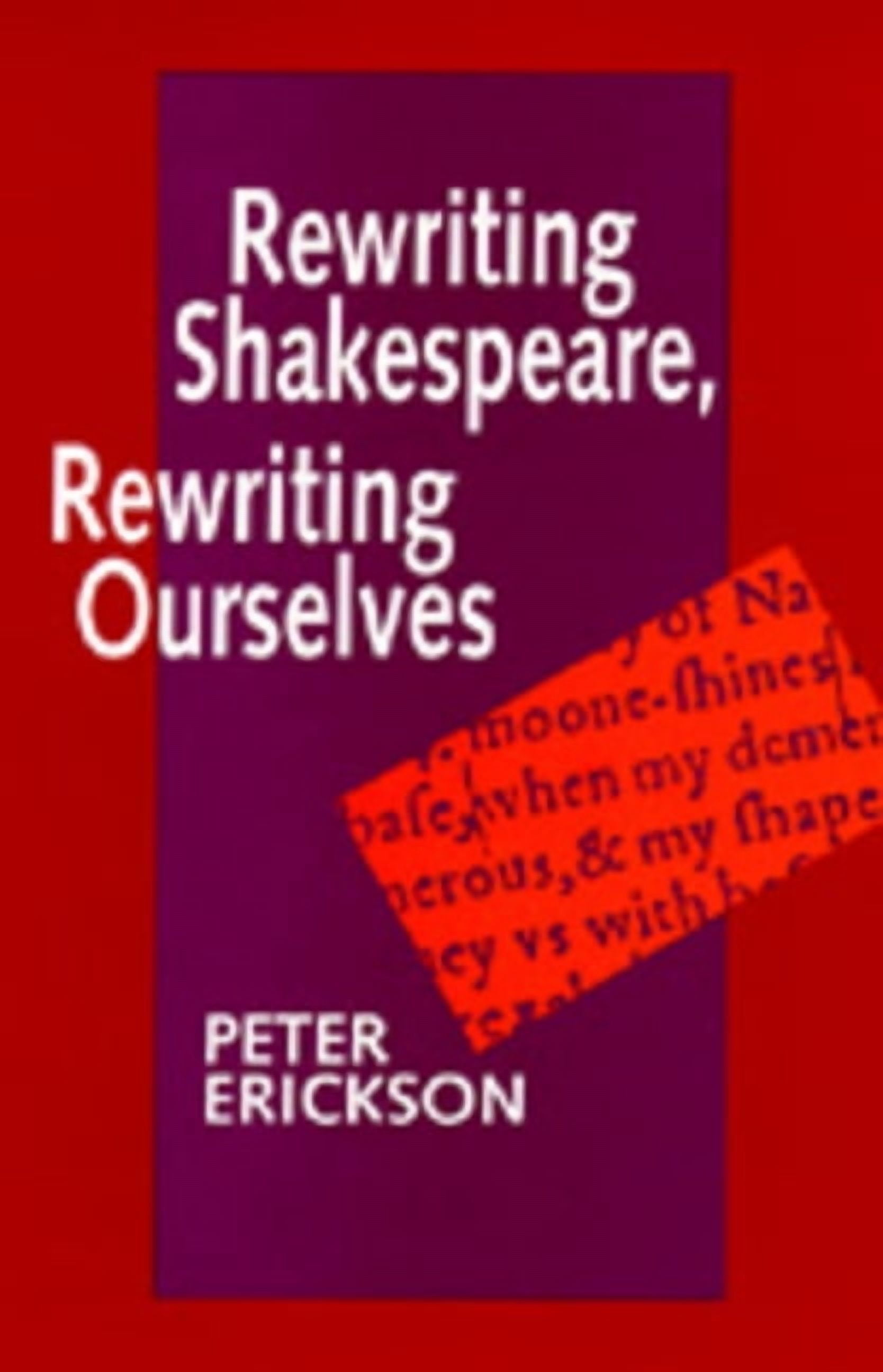 Rewriting Shakespeare, Rewriting Ourselves, (Paperback) - Walmart ...