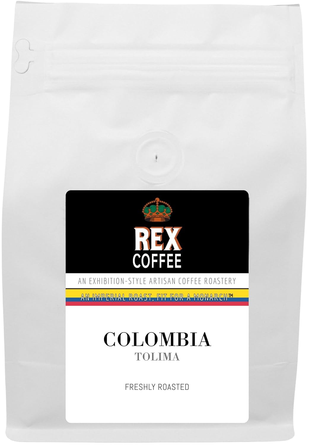 Rex Coffee Organic Colombia Tolima, Medium Roast Whole Bean, Single ...