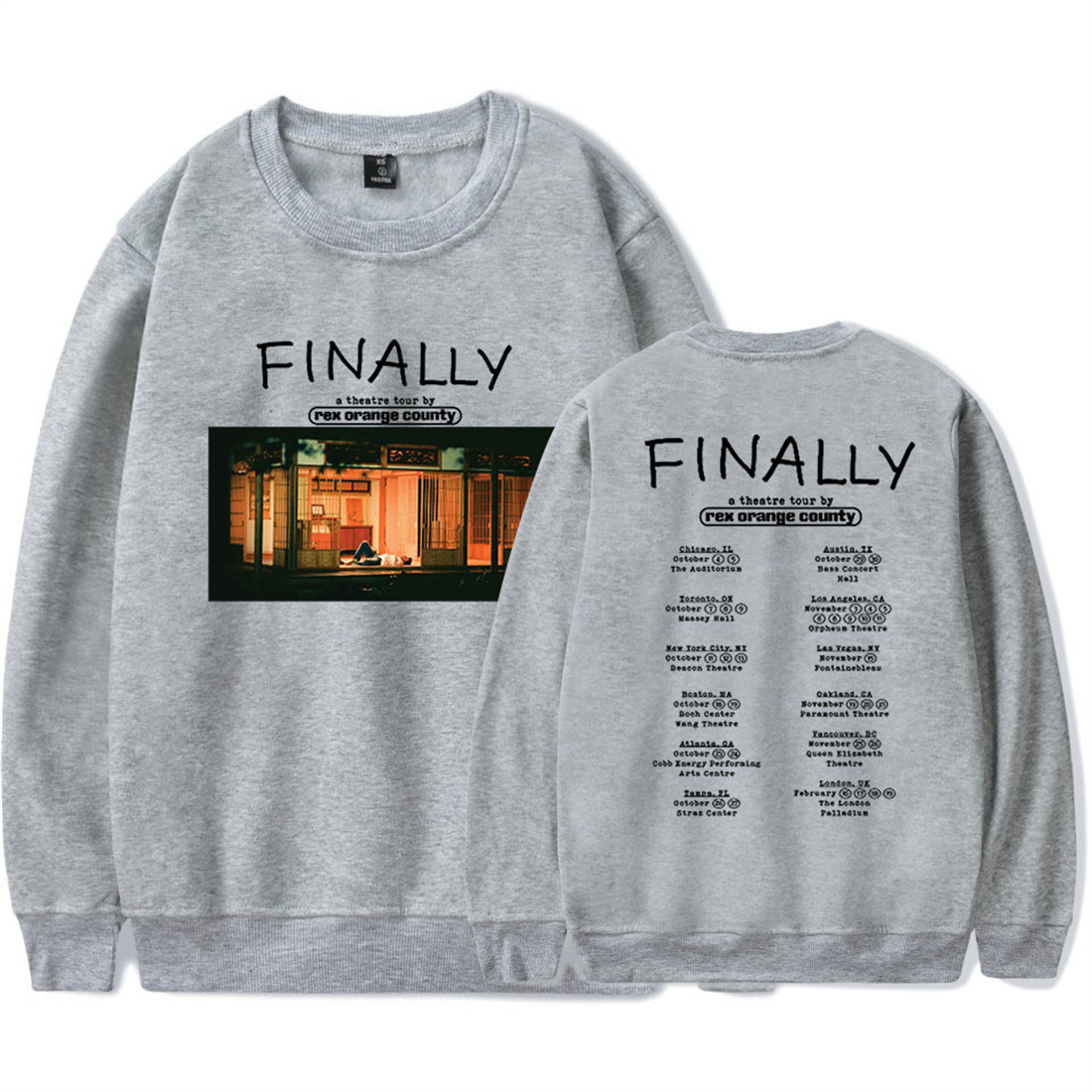 Rex Orange County FINALLY A Theatre Tour 2024 Sweatshirt Hip Hop ...