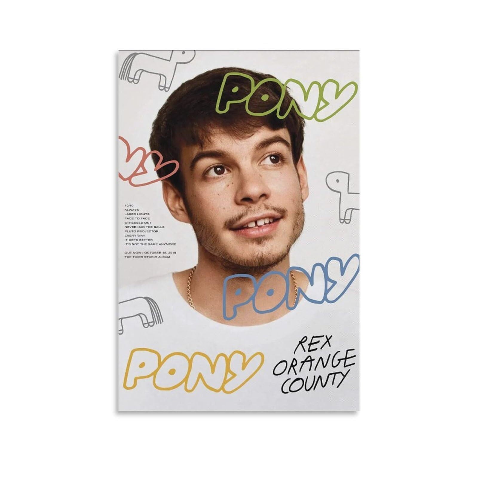 Rex Orange County Posters Pony Music Album Cover Canvas Poster Bedroom ...