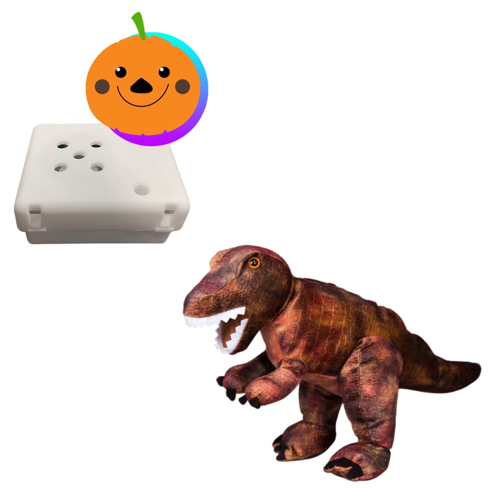 Rex The T-Rex 16 Inch Halloween Plush Toy with Removable Spooky Sound ModuleCreepy Eerie Noises ...