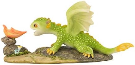Rex The Green Dragon - Mini Collectible Fantasy Figurine (Breathing ...