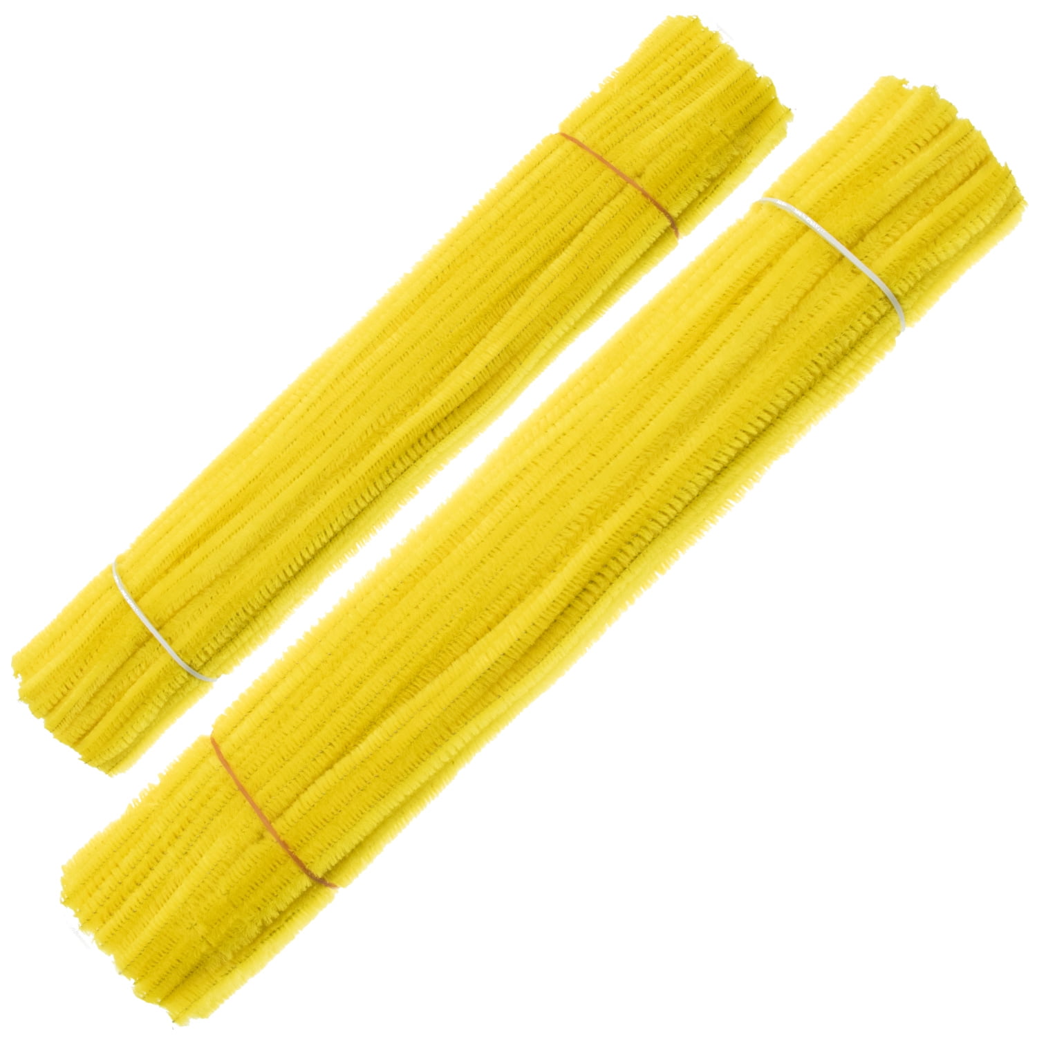 Rexero Soft Pack of 200 Yellow Chenille Stem Pipe Cleaners for DIY Art ...