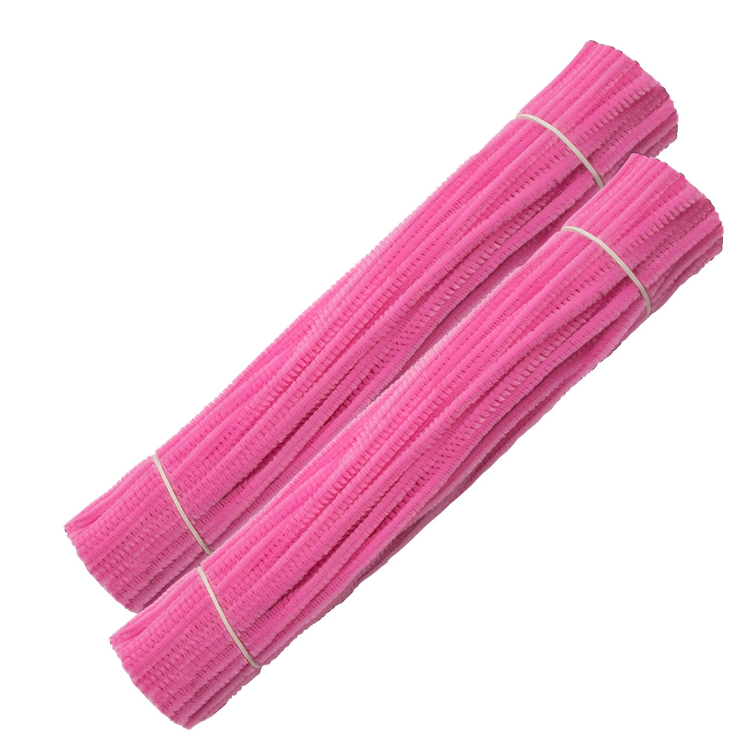 Rexero Soft Pack of 400 Pink Pipe Cleaners Chenille Stem for DIY Art ...