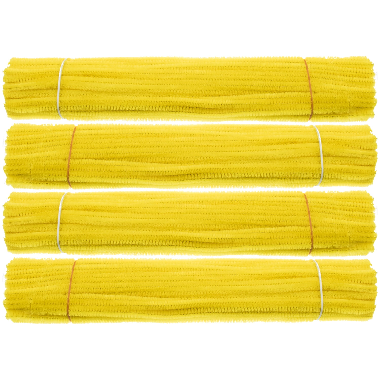 Rexero Long Pack 400 Pieces Yellow Pipe Cleaners Chenille Stem for DIY ...