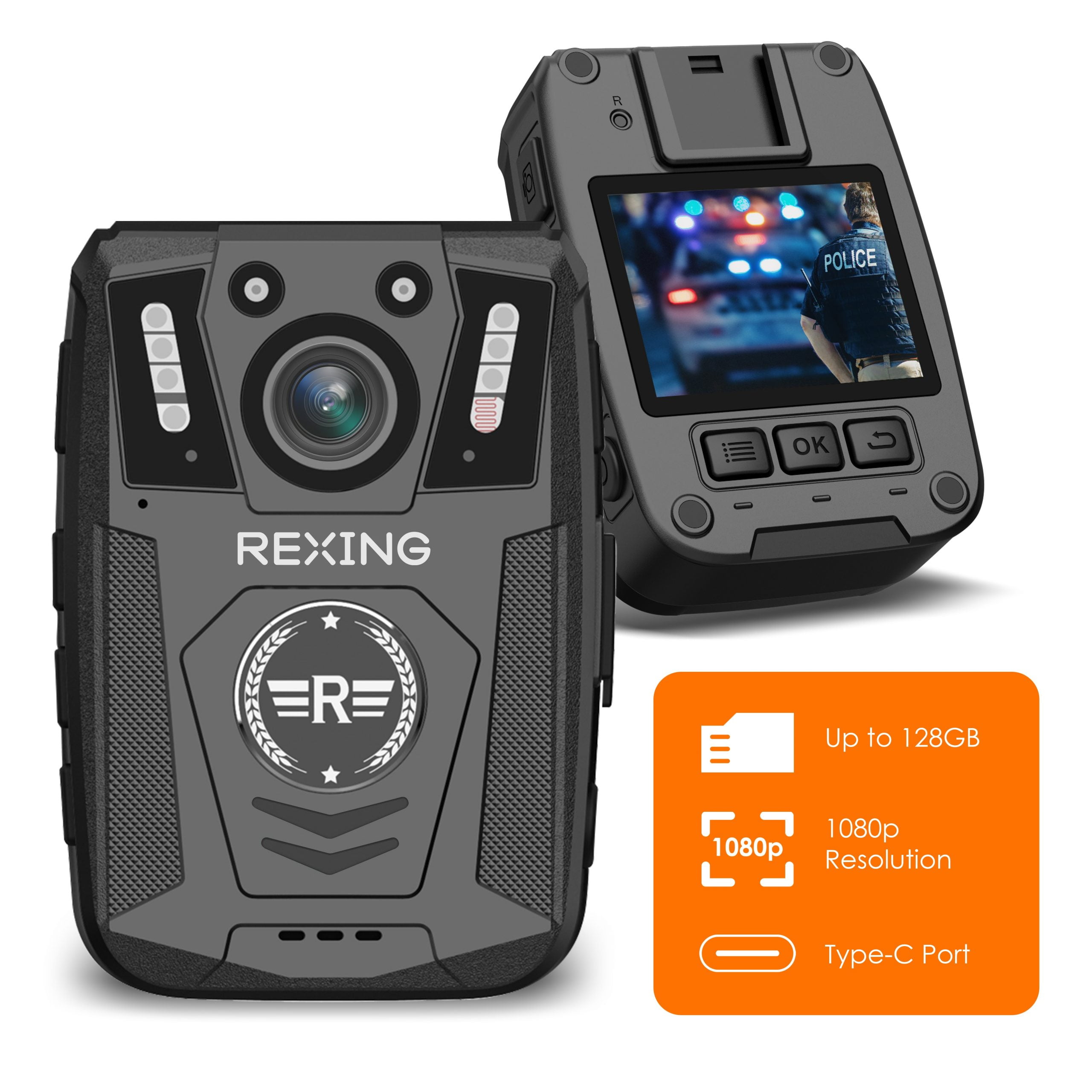 Rexing P2 FHD Body Camera 1080p Full HD With Type-C Port - Walmart.com