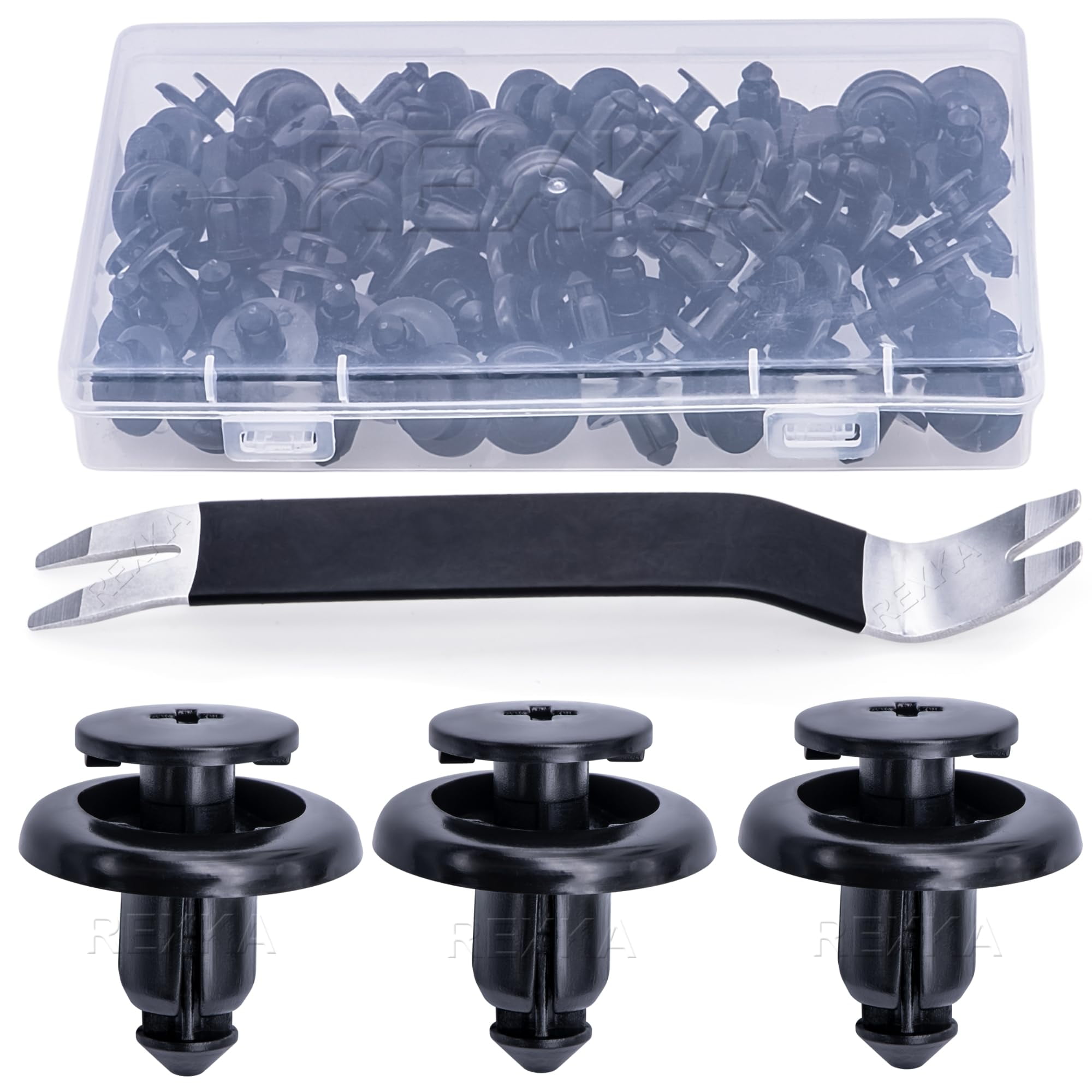 Rexka 51pcs Splash Shield IFF17 Fender Liner Bumper Retainer Clip ...