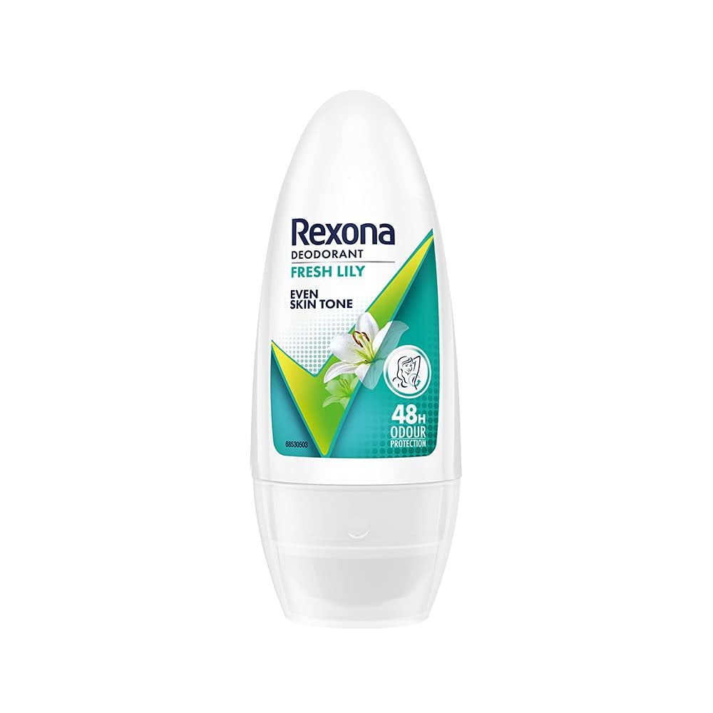 Rexona Fresh Lily Underarm Roll On Deodorant For Women Antiperspirant With Glycerine Removes ...