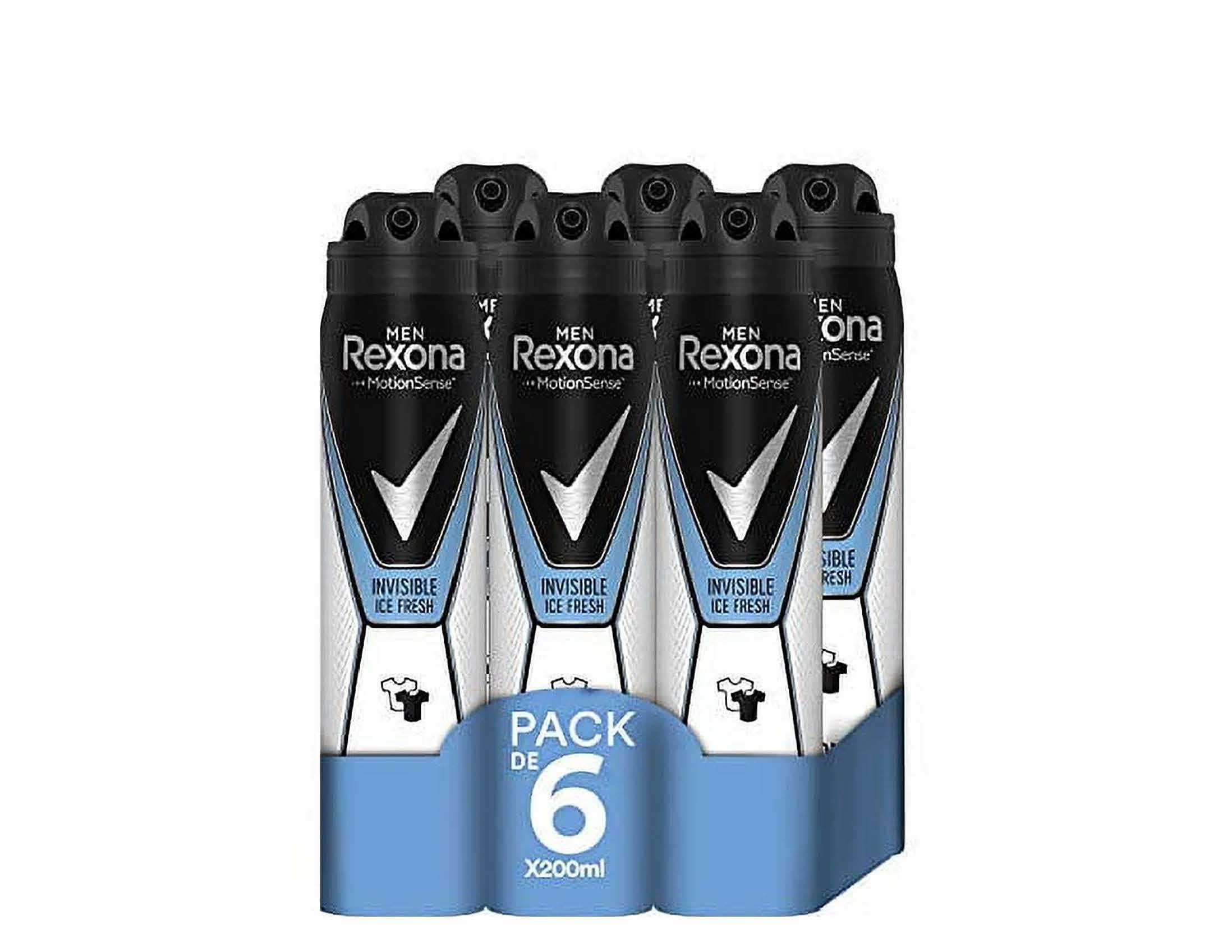 Rexona Invisible Ice Fresh 150 ml Pack of 6 - Walmart.com