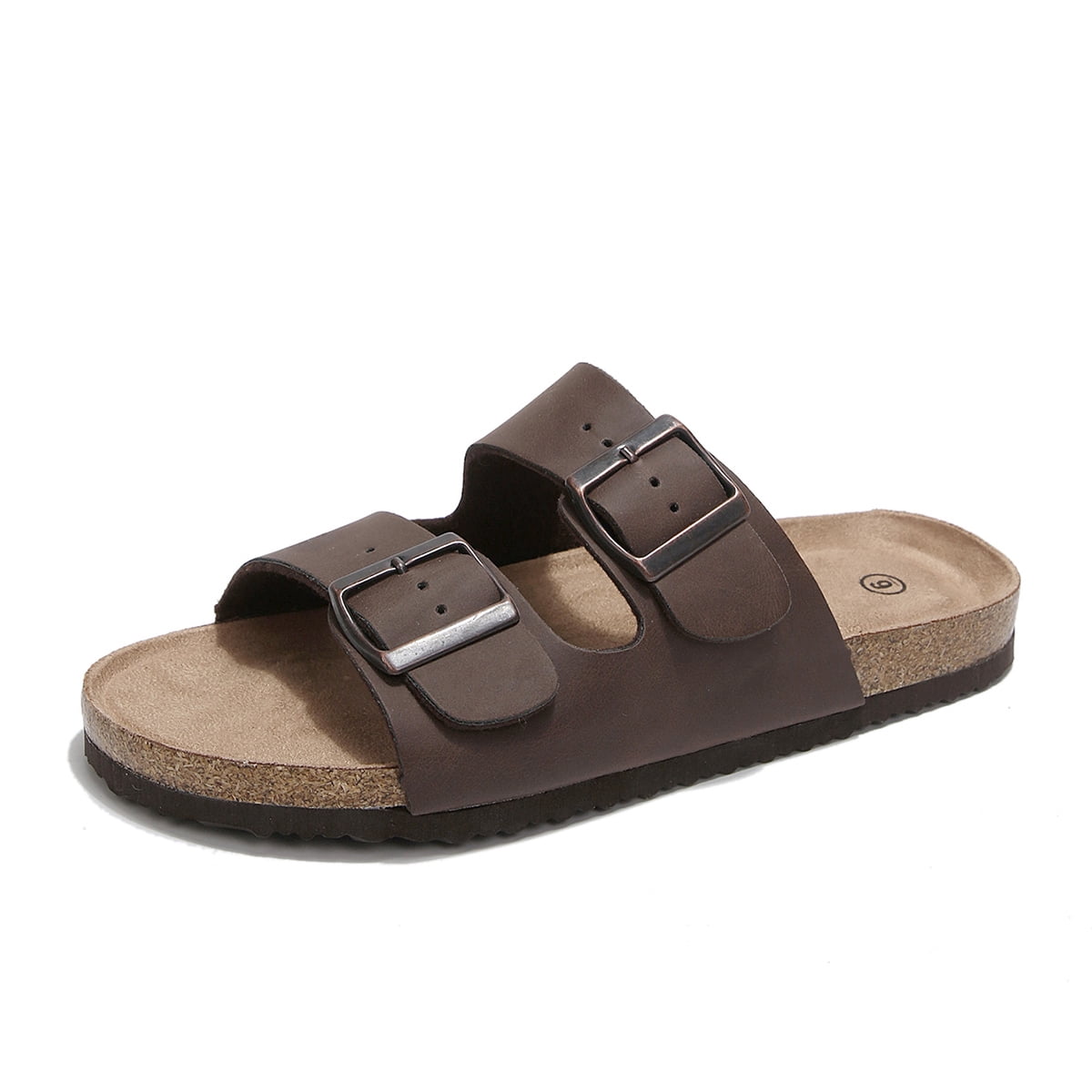 Rexoro Women Cork Footbed Comfort Sandals Slip On Slides Adjustable ...