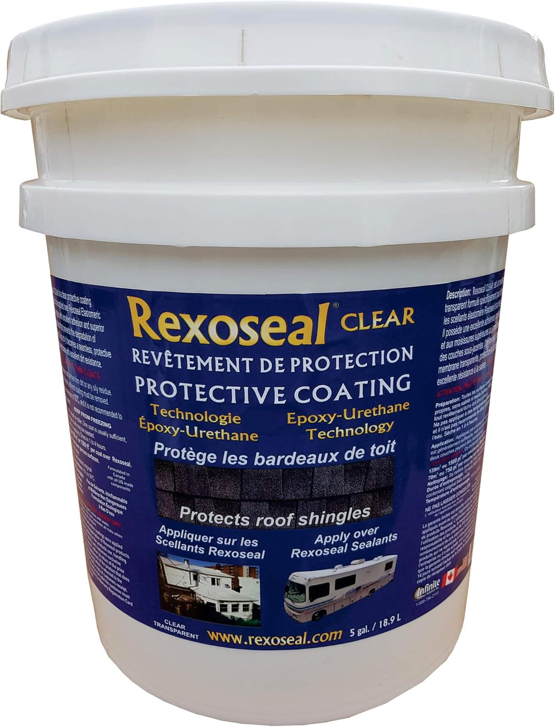 Rexoseal Clear Roof Shingle Coating - Waterproofs and Protects Roofs ...