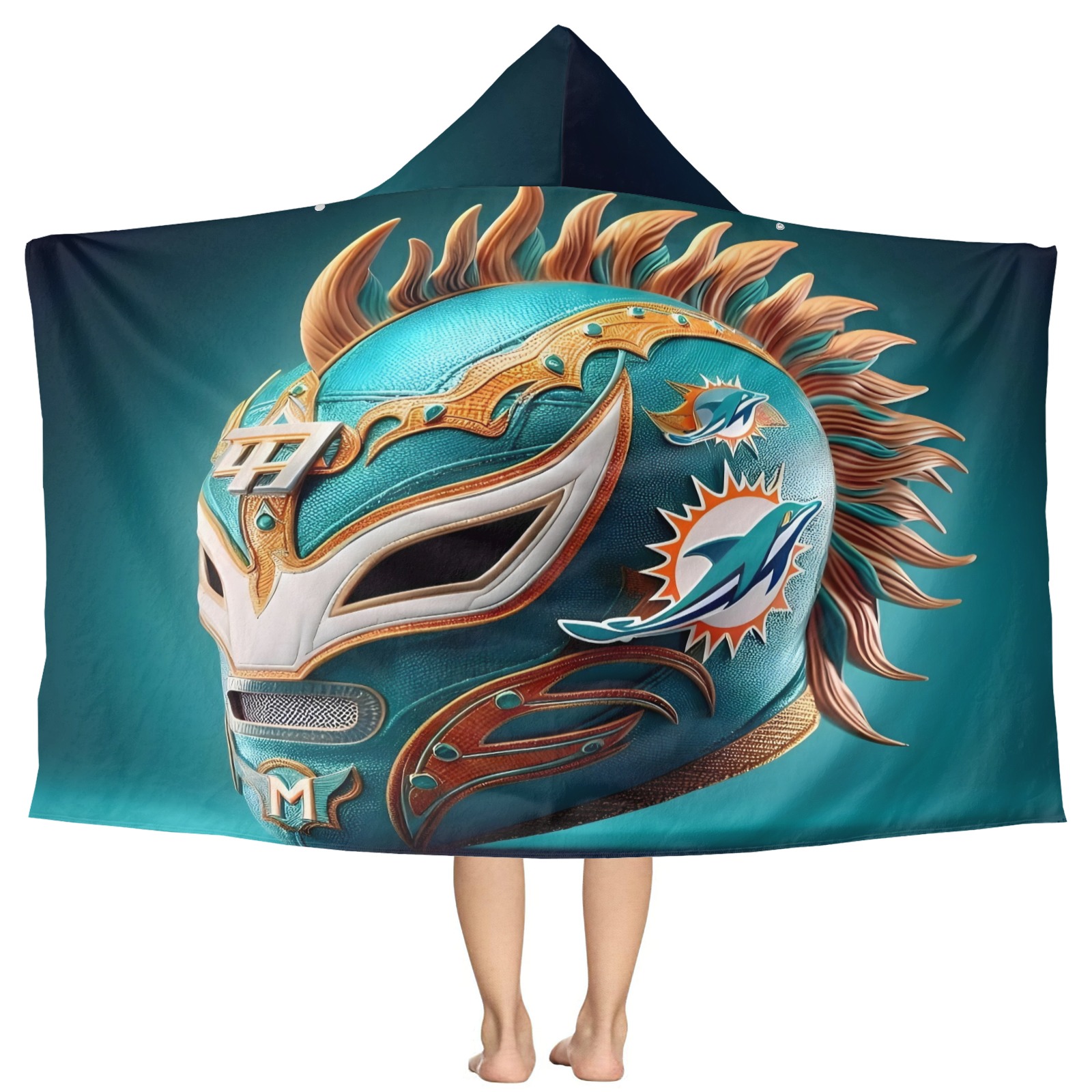Rey Mysterio Pattern Beach Poncho - Microfiber - Towel - Kids ...