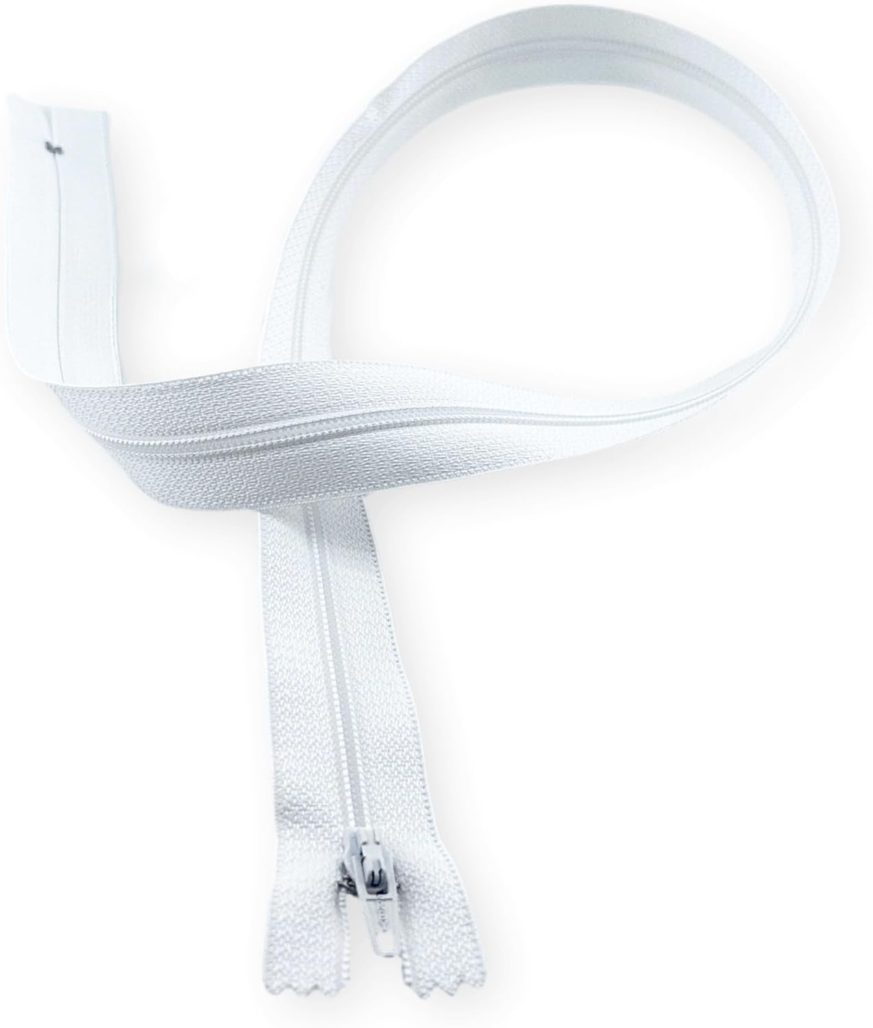 Rey SP40-100 Pack of 25 Nylon Zippers, 23.62 inches, White Color (100 ...