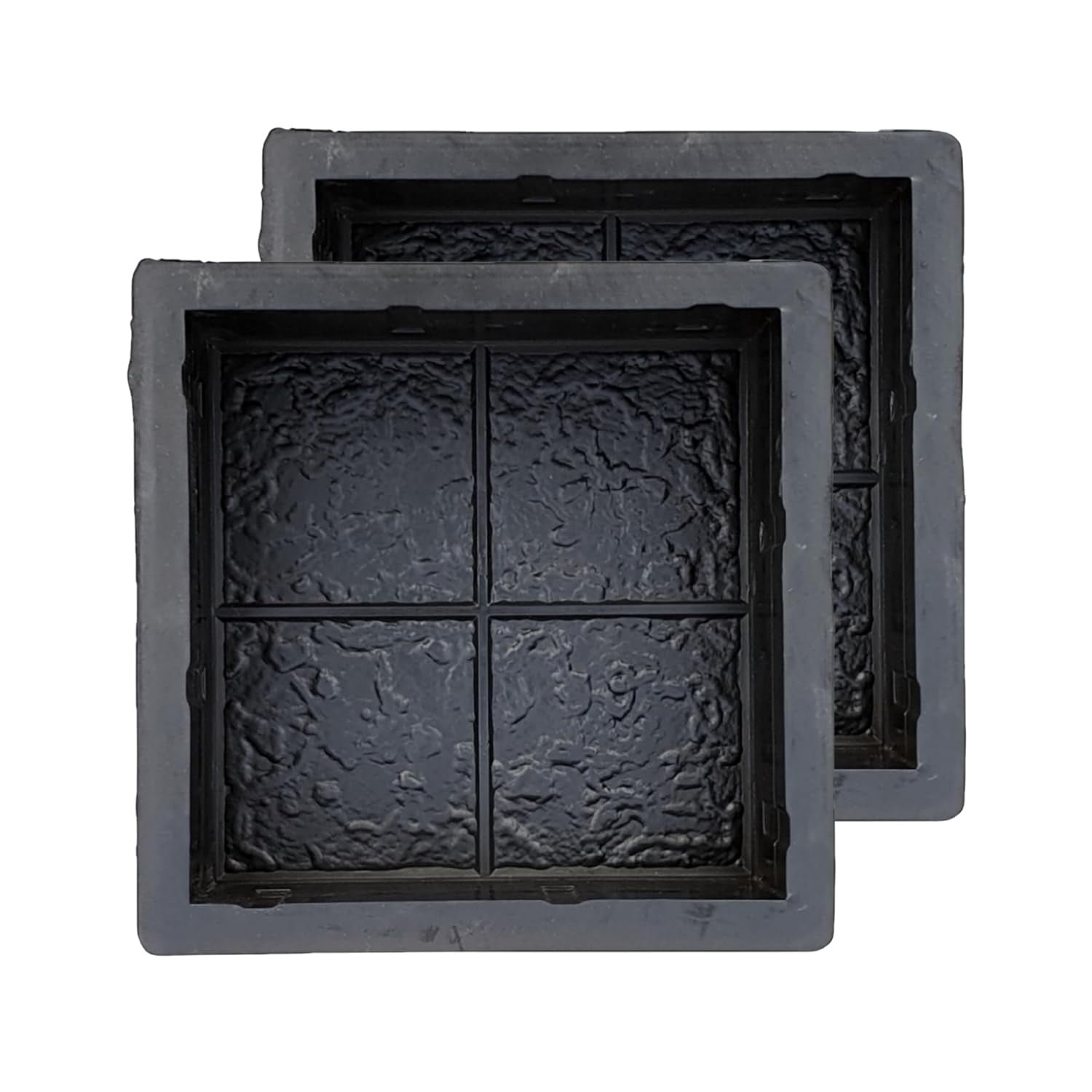 Reyal Black 8x8 Four Square Paver Block Mould 60mm Pack of 2 Material ...
