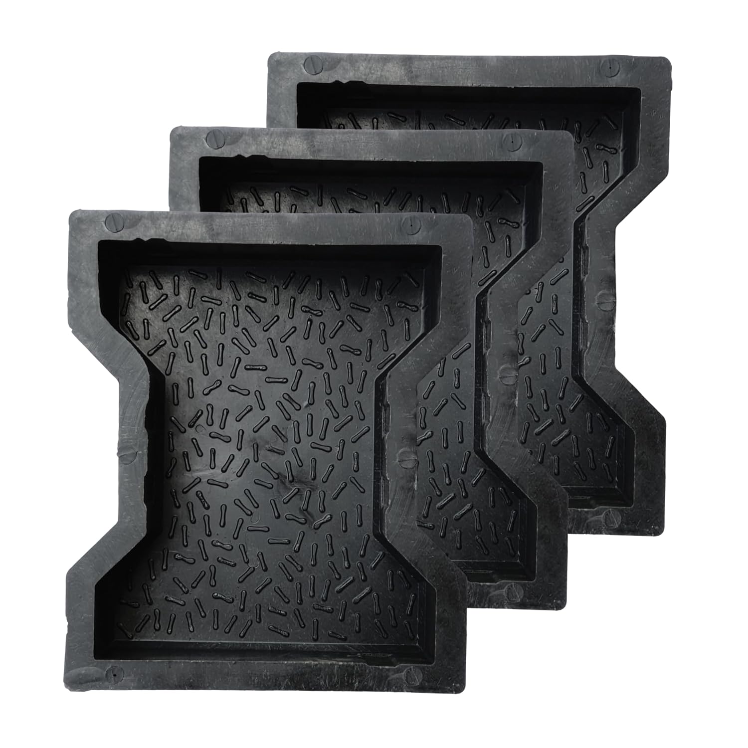Reyal Falcon Paver Block Mould Pack of 3 Black PVC I SHAPE Make in ...