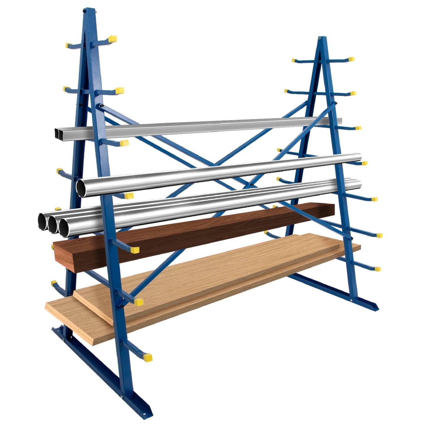 Reykilor 2000 lb Capacity Steel Horizontal Storage Rack for Bar Pipe ...