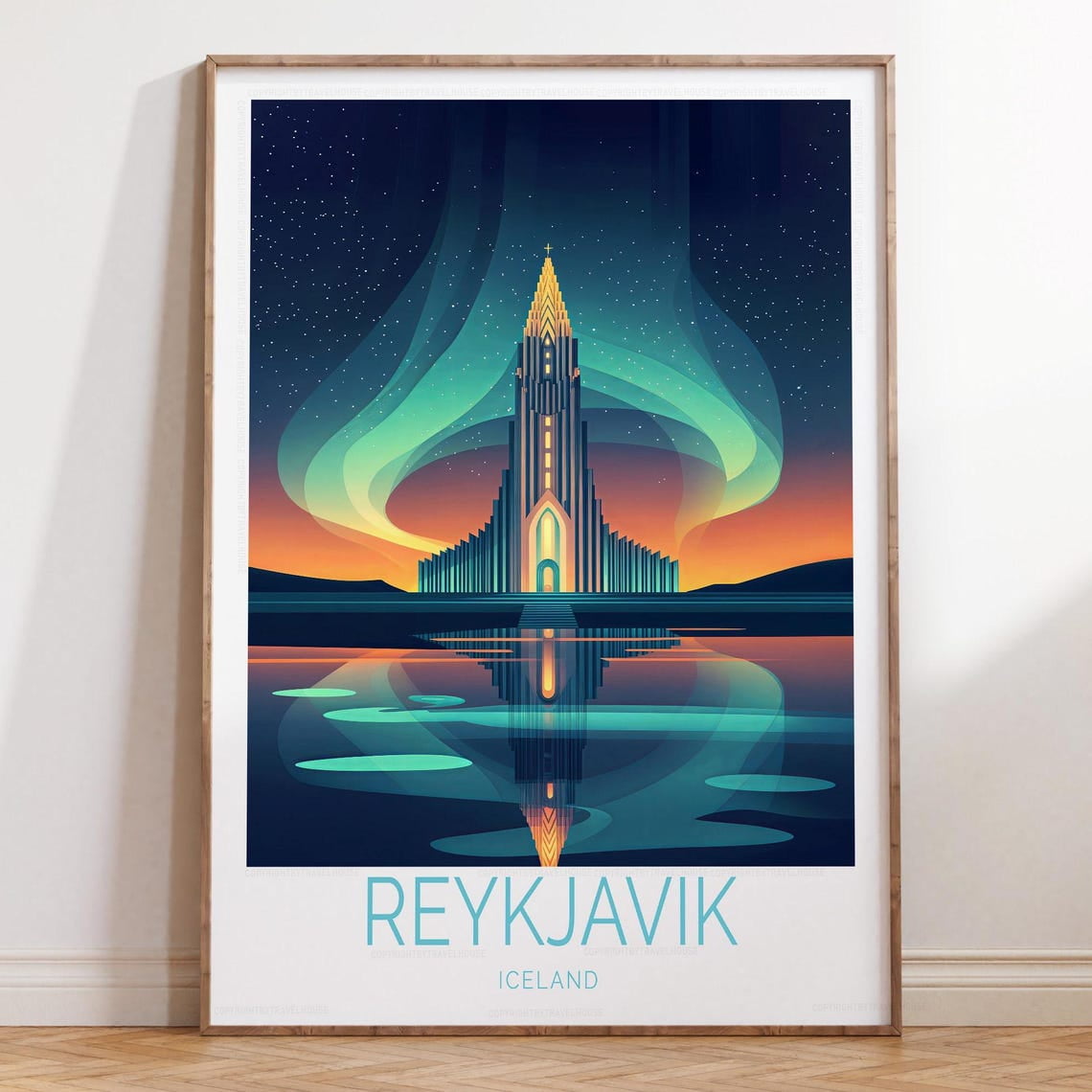 Reykjavik Iceland Travel Print ,Iceland Wall Art Print, Reykjavik ...