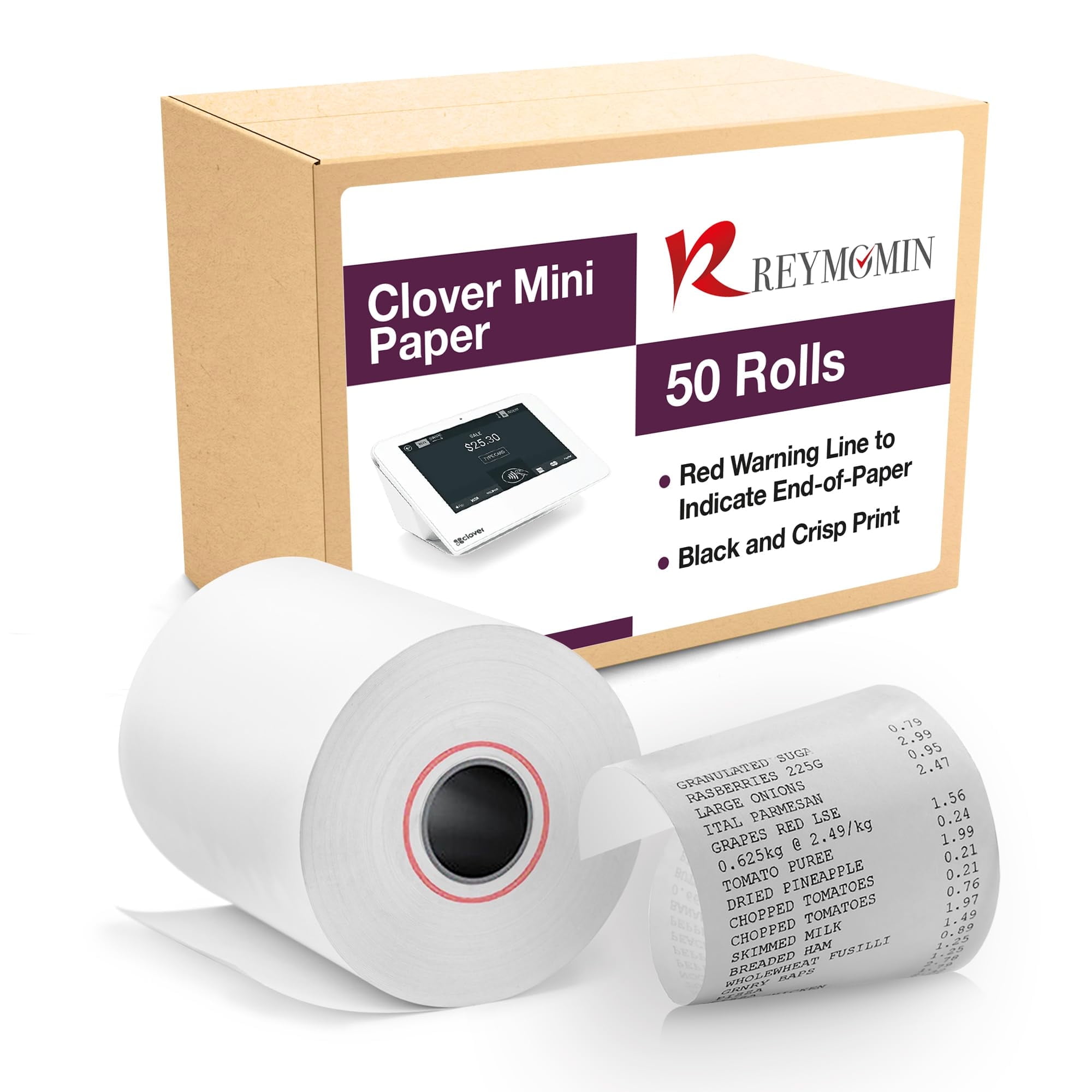 Receipt Paper for Clover Mini and Clover Mobile Thermal Printer ...