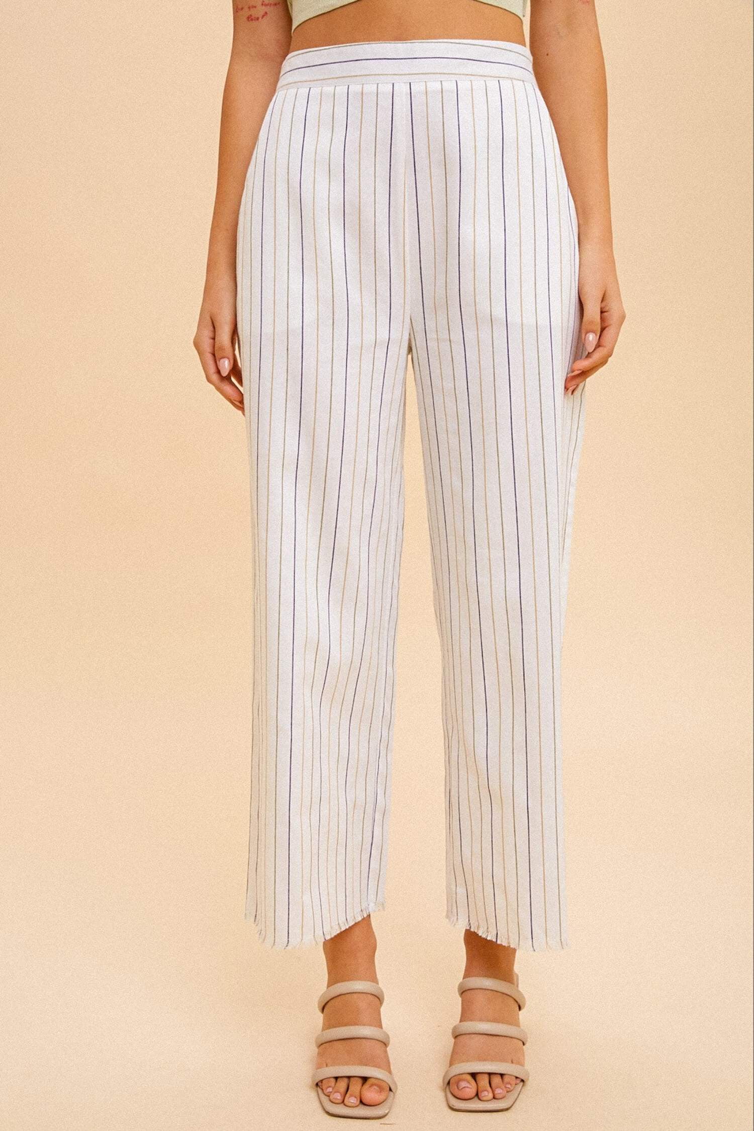 Reyna Striped Pants - Walmart.com