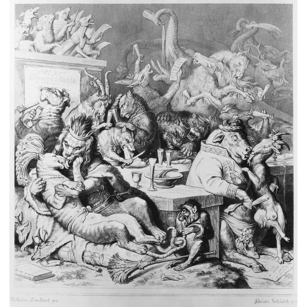 Reynard The Fox 1846. Nsteel Engraving German 1846 After Wilhelm Von ...