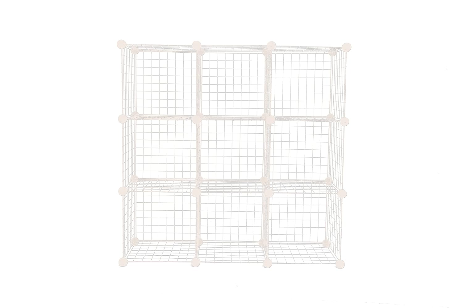 Reynish 9 Cube Self Assembling Metal Wire Cube Storage Organizer ...