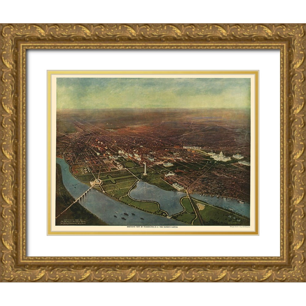 Reynolds 14x12 Gold Ornate Wood Framed with Double Matting Museum Art ...