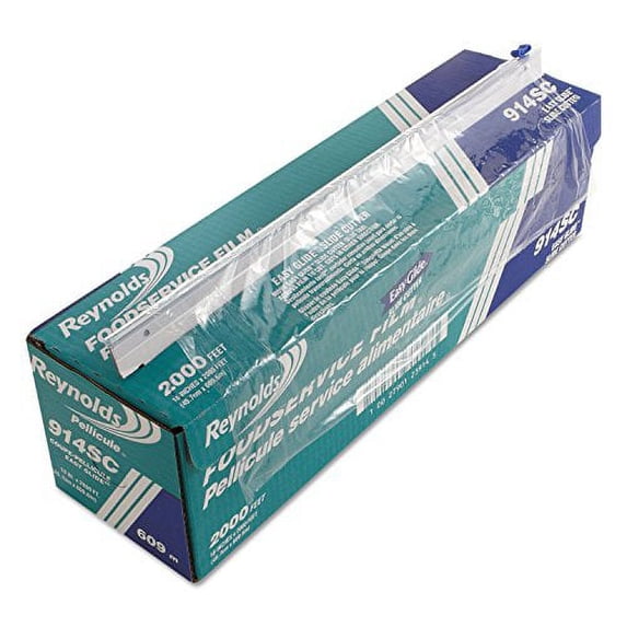 Reynolds 914SC PVC Food Wrap Film Roll in Easy Glide Cutter Box 18-Inch ...