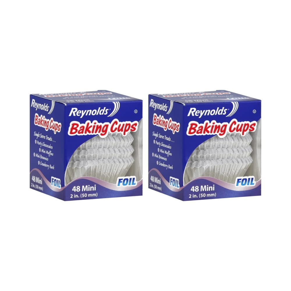 Reynolds Bakers Choice Mini Foil Baking Cups, 48 Counts, (Pack of 2 ...