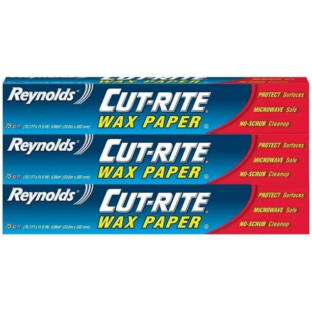 Reynolds Cut Rite Wax Paper, 75 Sqft (Pack of 3) - Walmart Business ...