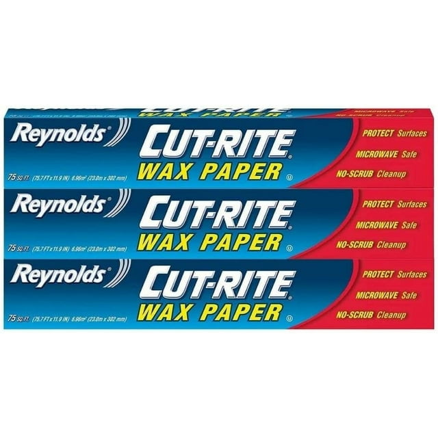 Reynolds Cut Rite Wax Paper, 75 Sqft (Pack of 3) - Walmart Business ...