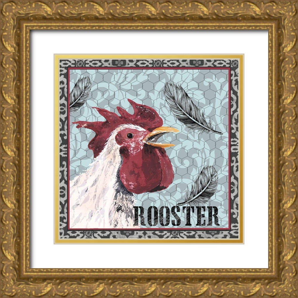 Reynolds, Jade 15x15 Gold Ornate Wood Framed with Double Matting Museum ...