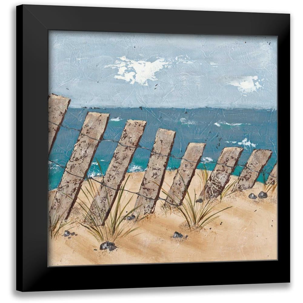 Reynolds, Jade 20x20 Black Modern Framed Museum Art Print Titled - Beach Scene Triptych II ...