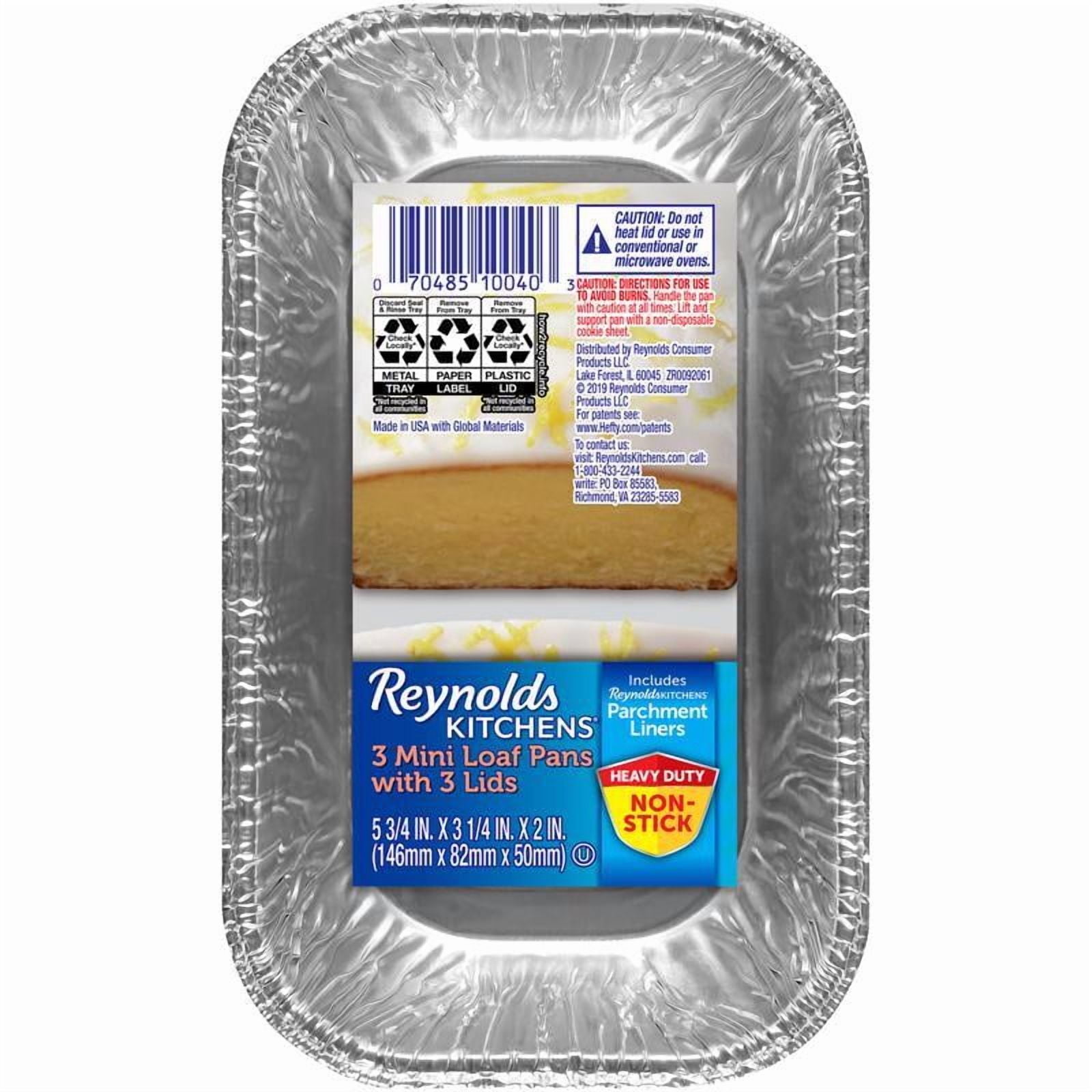 Reynolds Kitchen 3 in. W X 6 in. L Loaf Pan Blue 3 pc - Walmart.com