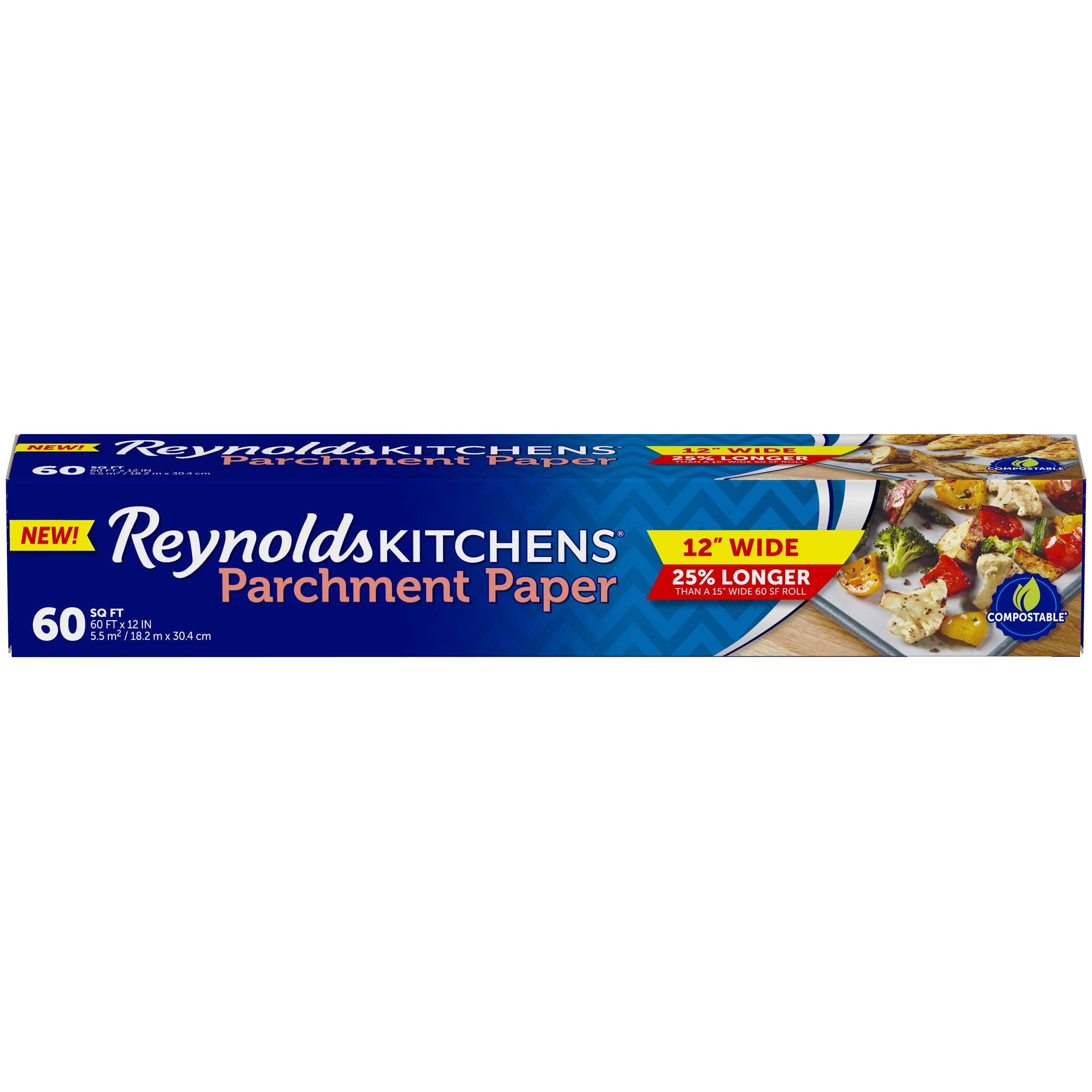 Reynolds Kitchens Non-Stick Parchment Paper for Food Cooking - 12 in ...