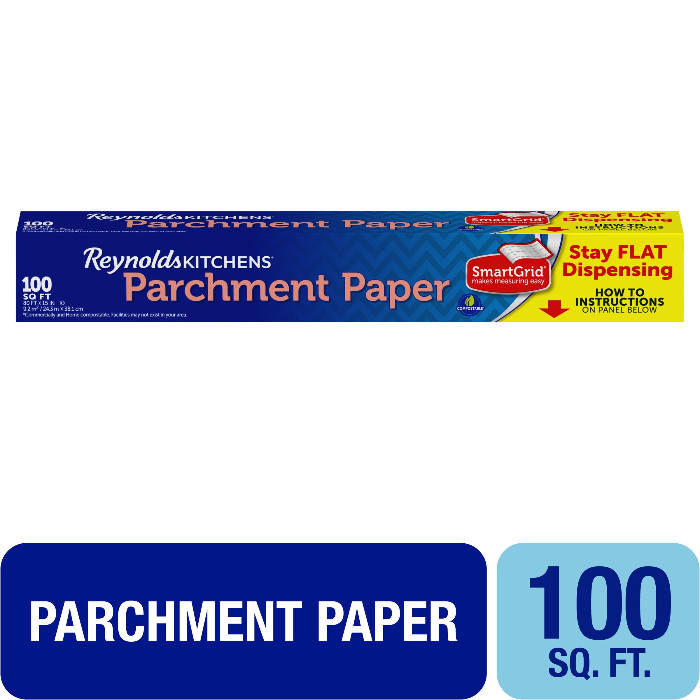 Reynolds Kitchens Parchment Paper With SmartGrid 100 Square Feet reynolds-kitchens-parchment-paper-with-smartgrid-100-square-feet