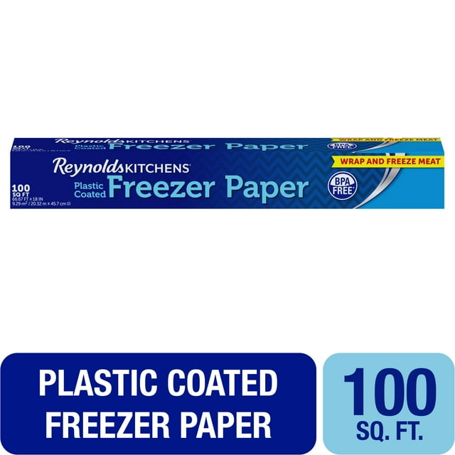 Reynolds Kitchens Plastic-Coated Freezer Paper, 100 Square Foot Roll ...